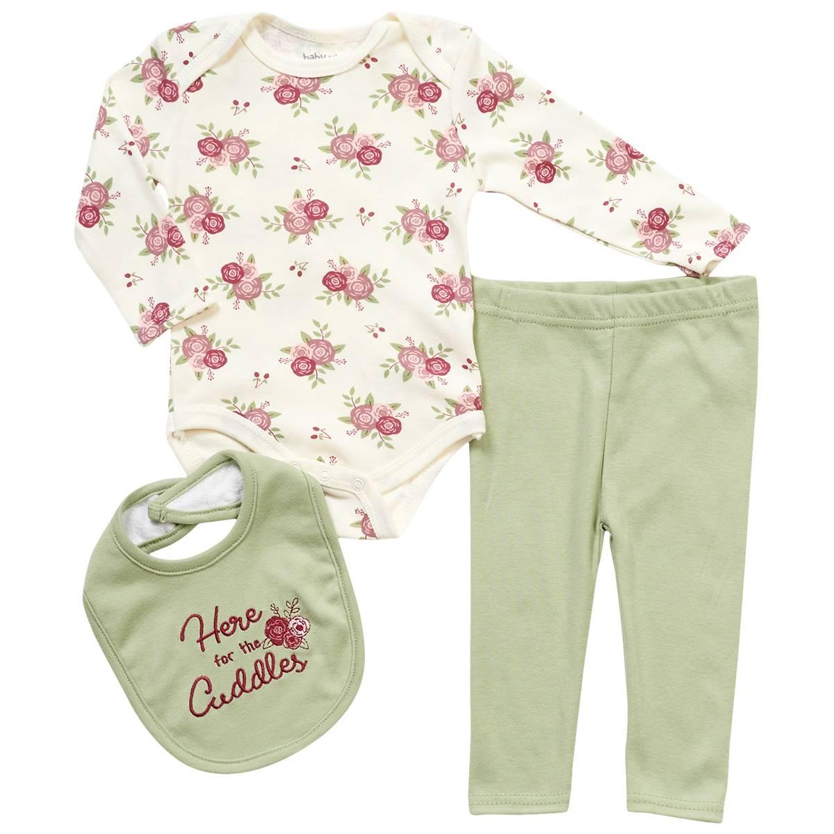 Baby Girl (NB-9M) baby views(R) Cuddles Floral Bodysuit & Pants Set
