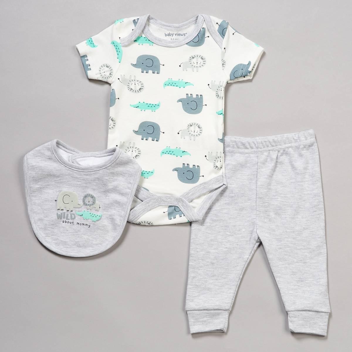 Click here for Baby Boy (NB-9M) baby views(R) 3pc. Safari Wild Bo... prices