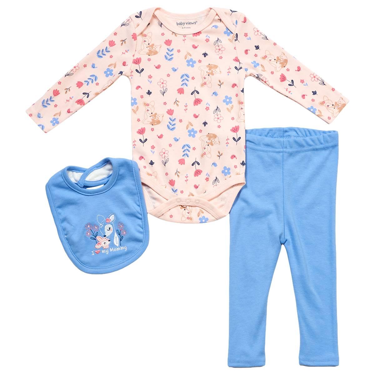 Click here for Baby Girl (NB-9M) baby views(R) 3pc. Deer/Flower O... prices