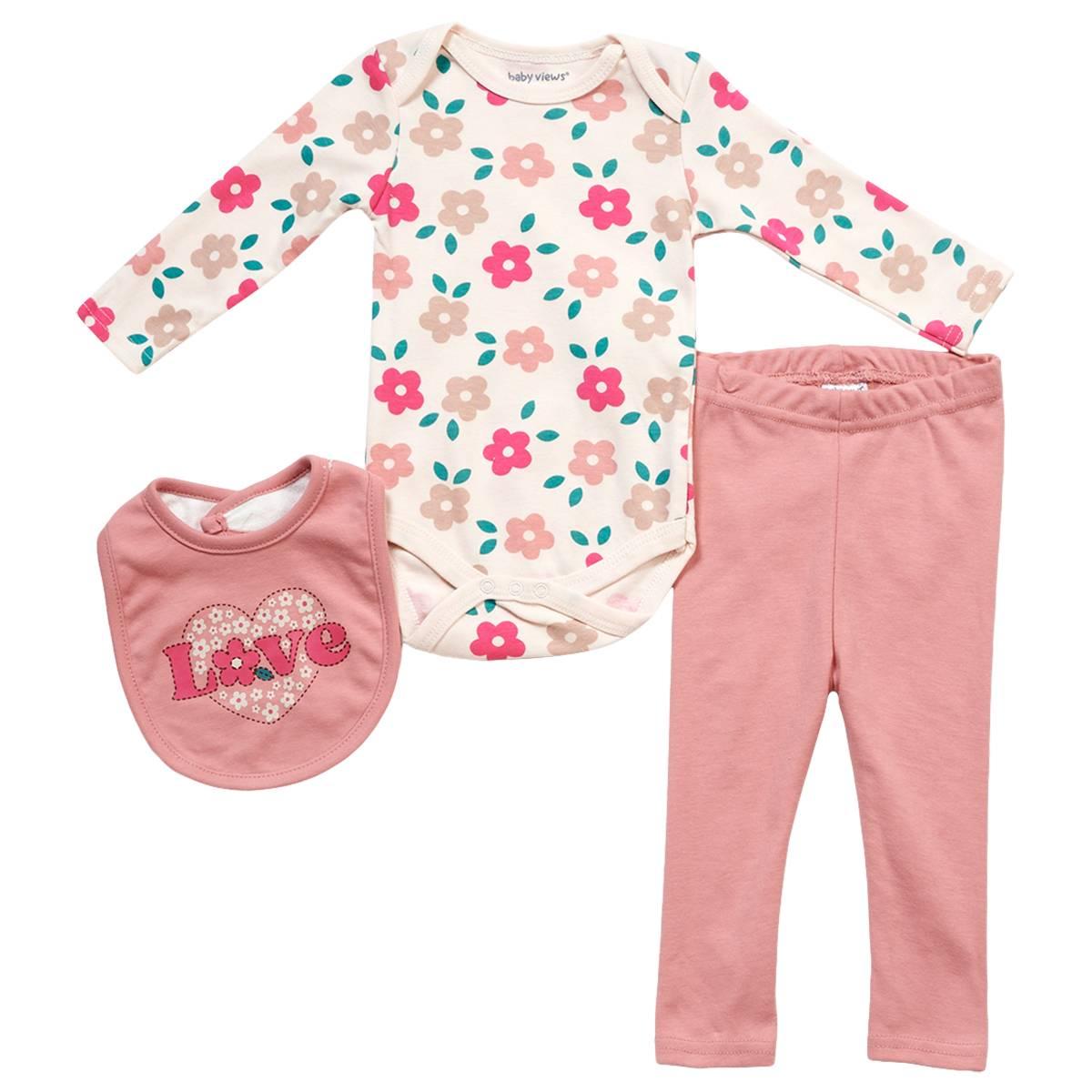 Click here for Baby Girl (NB-9M) baby views(R) 3pc. Floral Love B... prices