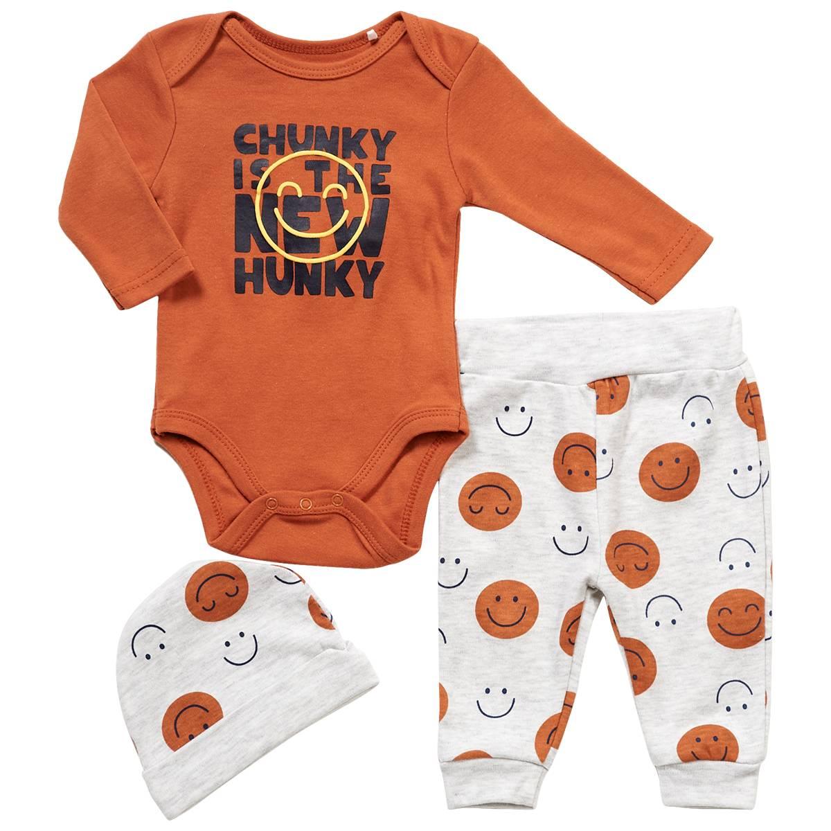 Click here for Baby Boy (NB-9M) Wild Child 3pc. Chunky New Hunky... prices