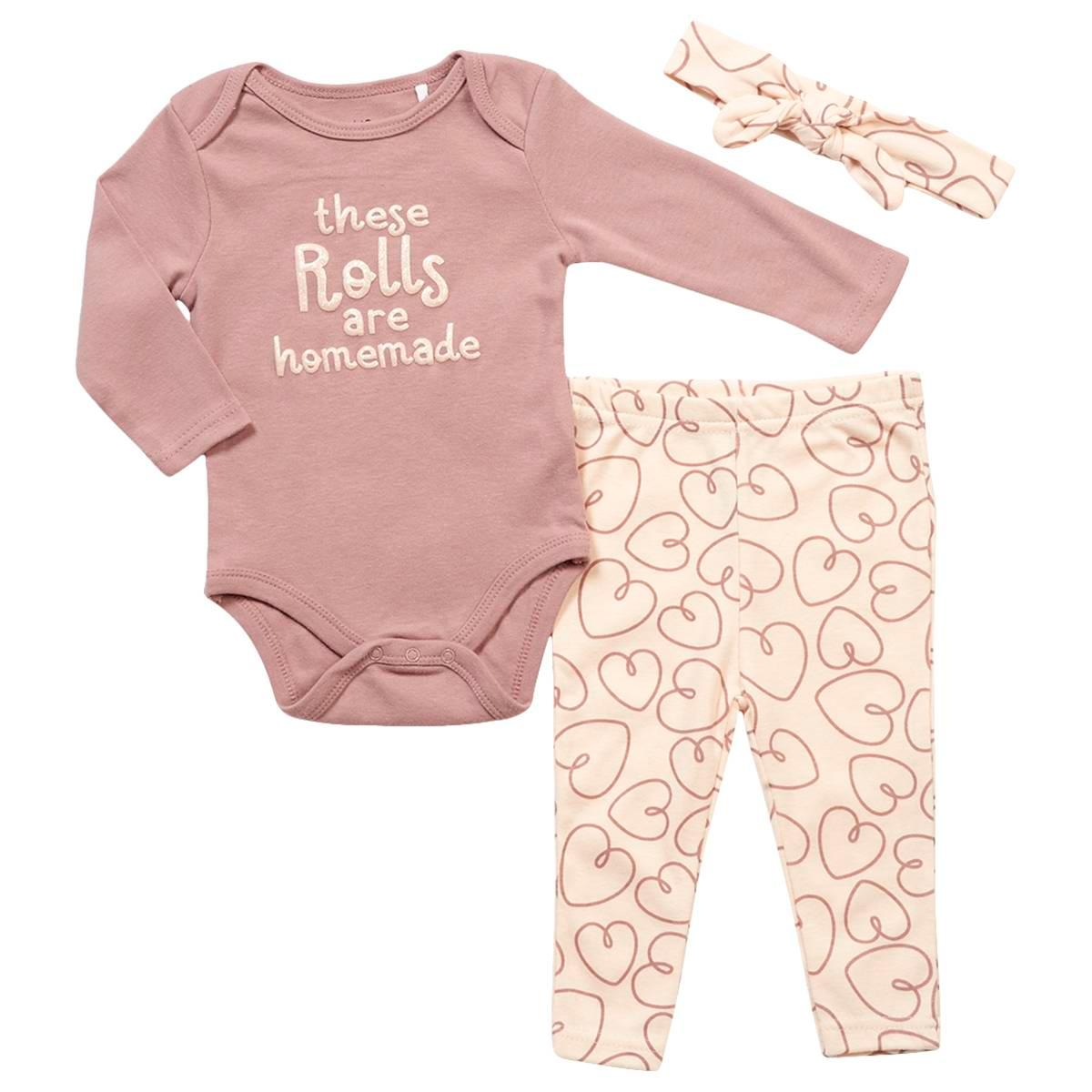 Click here for Baby Girl (NB-9M) Wild Child 3pc. Rolls are Homema... prices