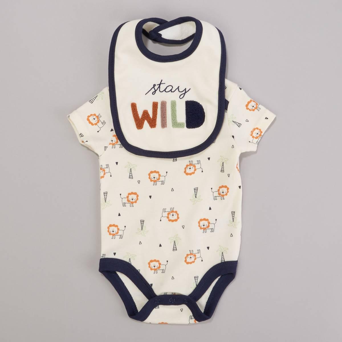 Click here for Baby Boy (NB-9M) bon bebe(R) Lion Wild Bodysuit &... prices