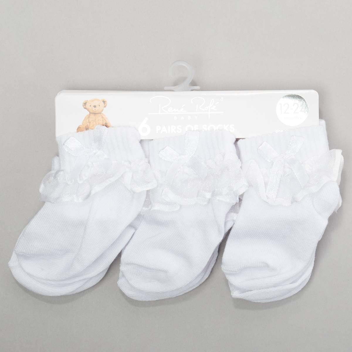 Click here for Baby Girl (NB-24M) Rene Rofe(R) 6pk. Solid & Ruffl... prices