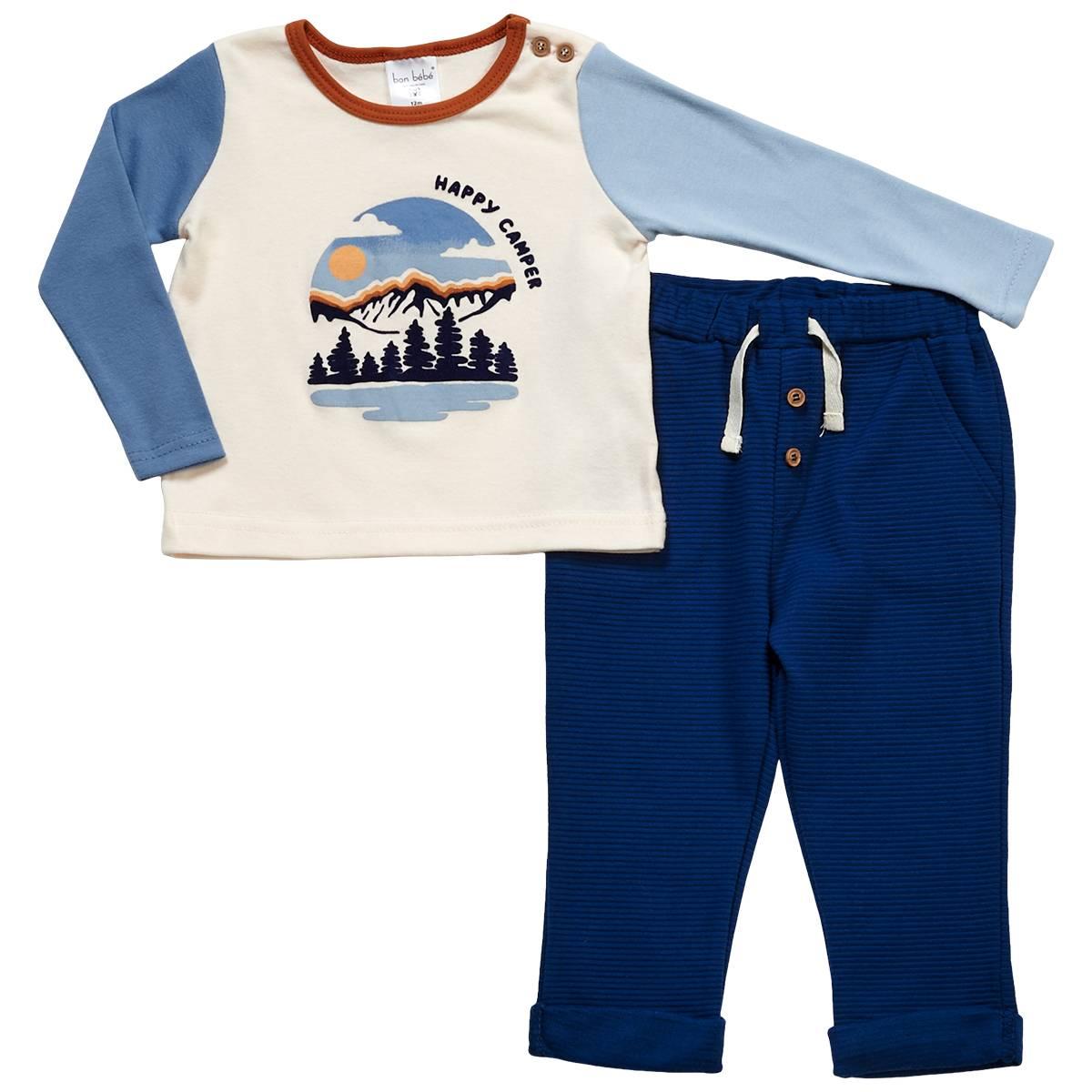 Click here for Baby Boy (12-24M) bon bebe(R) Happy Camper Pants S... prices