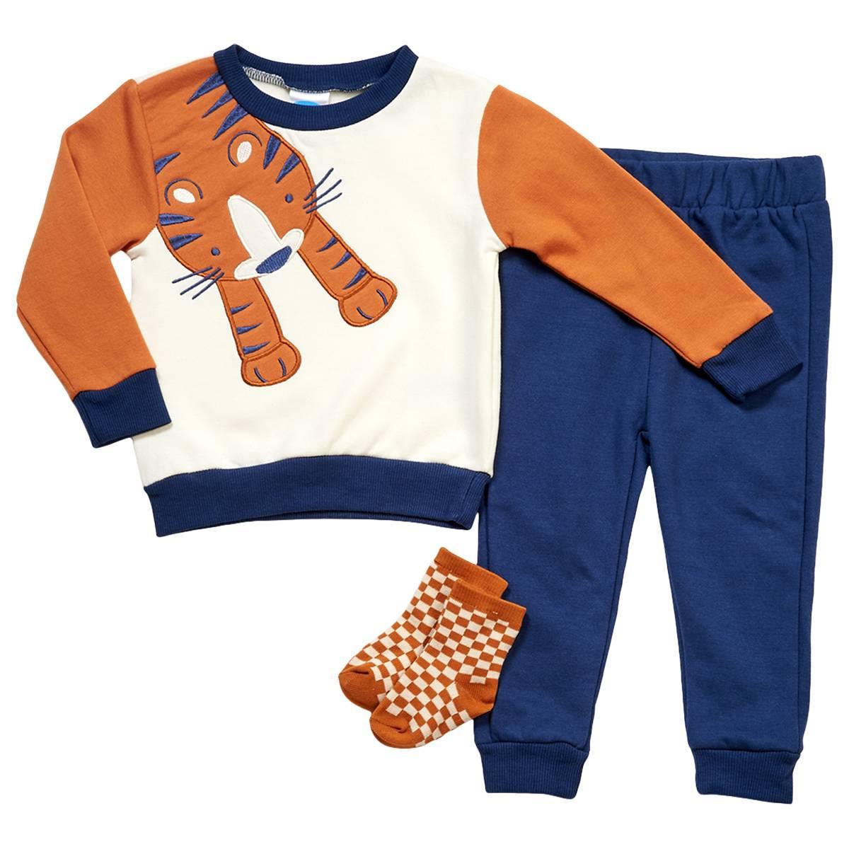 Click here for Baby Boy (12-24M) bon bebe(R) Tiger Sweatshirt Set... prices