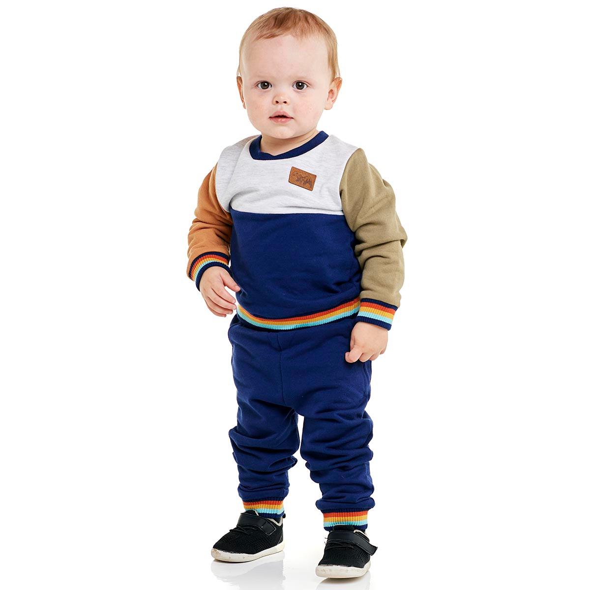 Click here for Baby Boy (12-24M) bon bebe(R) Color Block Bear Pat... prices