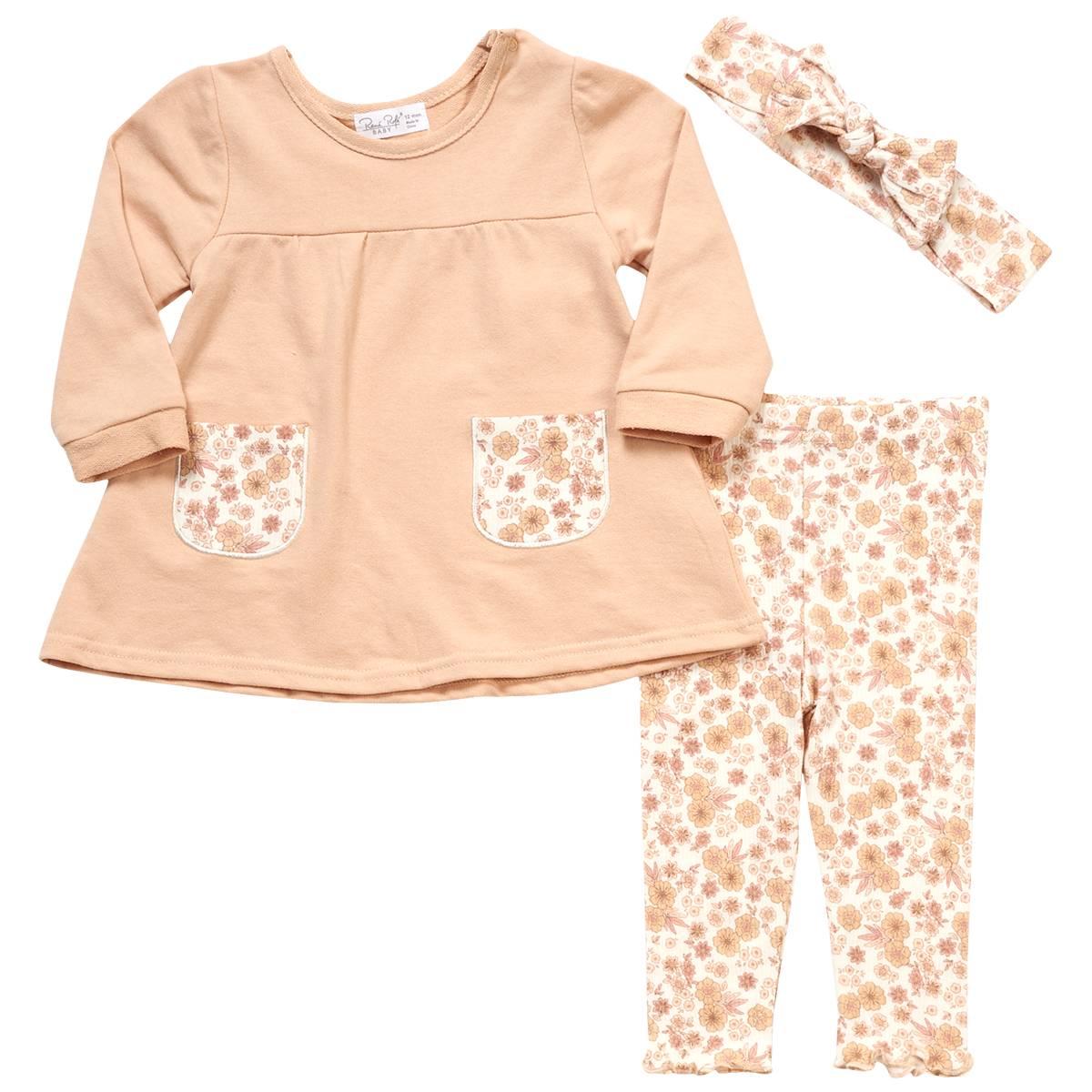 Baby Girl (12-24M) Rene Rofe(R) Top & Ditsy Floral Leggings Set