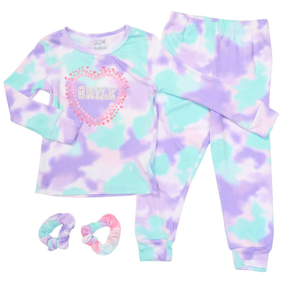 Click here for Toddler Girl Rene Rofe(R) Smile Tie Dye Pajama Set prices