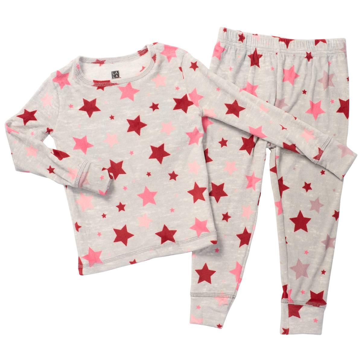 Click here for Toddler Girl Lala(R) Star Long Sleeve Velour Snug... prices