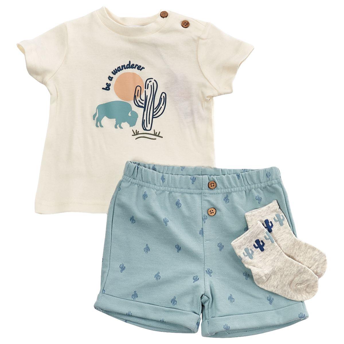 Click here for Toddler Boy Adley & Hudson Cactus Short Set w/Sock... prices