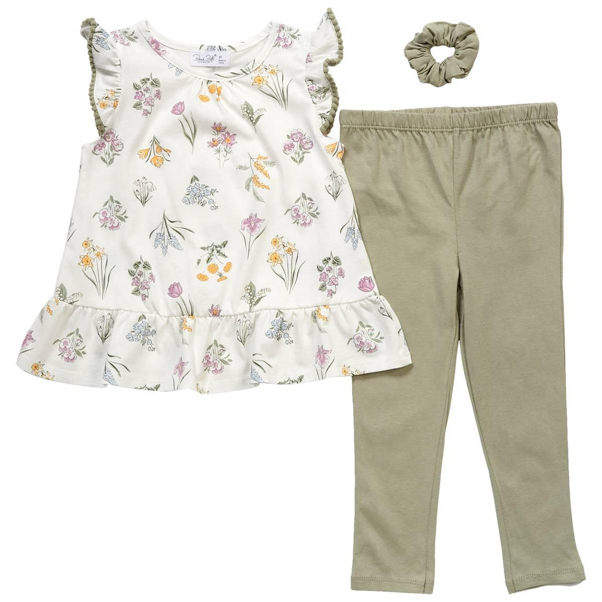 Click here for Toddler Girl Rene Rofe(R) 3pc. Floral Garden Tunic... prices