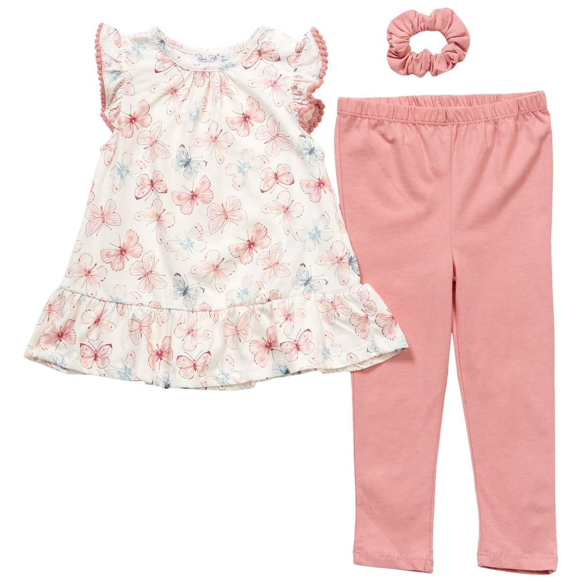 Click here for Toddler Girl Rene Rofe(R) 3pc. Butterfly Tunic & S... prices