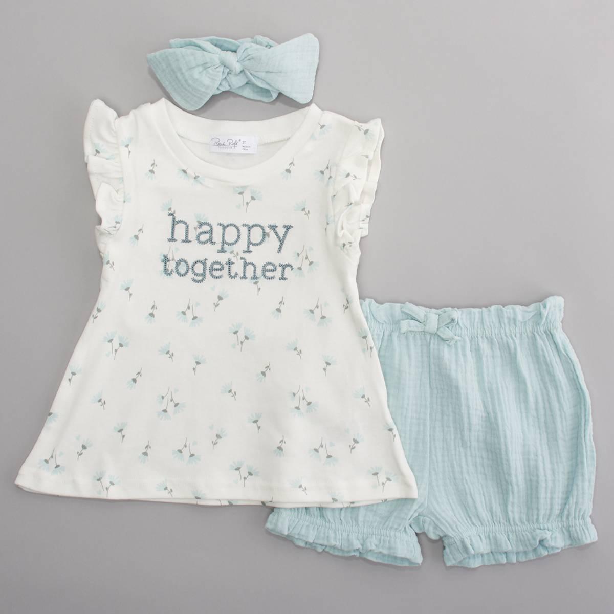 Click here for Toddler Girl Rene Rofe(R) 3pc. Together Floral Top... prices