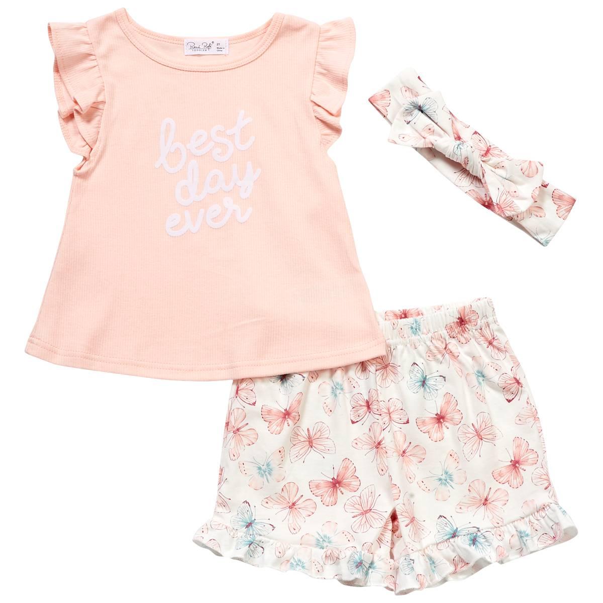 Click here for Toddler Girl Rene Rofe(R) 3pc. Best Day Ever Butte... prices