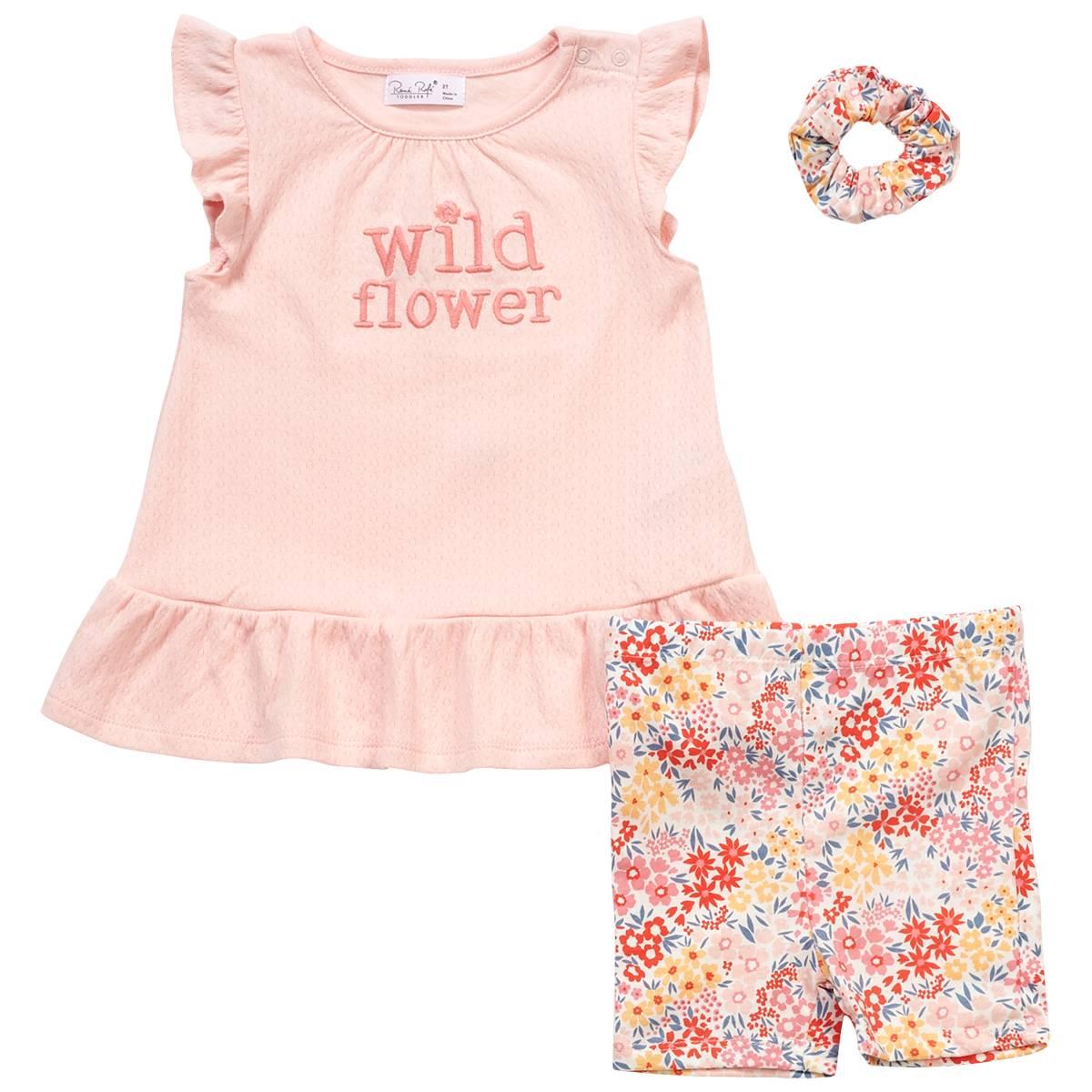 Click here for Toddler Girl Rene Rofe(R) 3pc. Wild Flower Top & B... prices