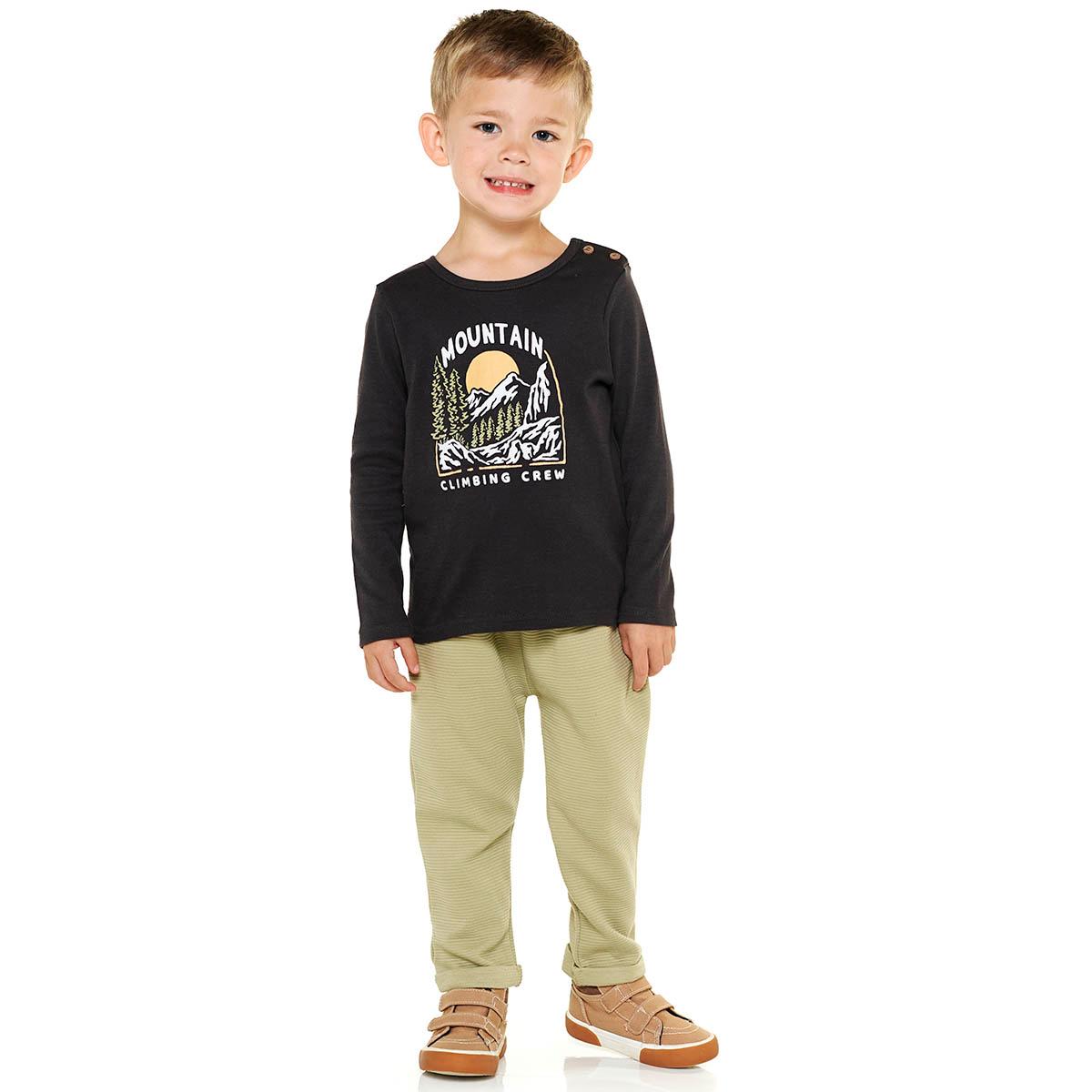 Click here for Toddler Boy bon bebe(R) Mountains Long Sleeve Tee... prices