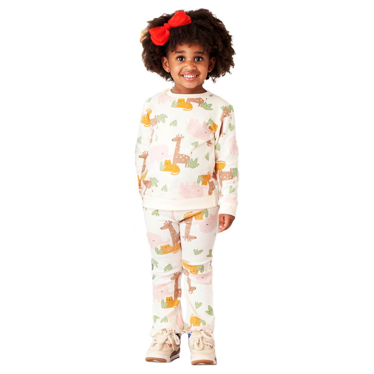 Click here for Toddler Girl bon bebe(R) Safari Sweatshirt & Flare... prices