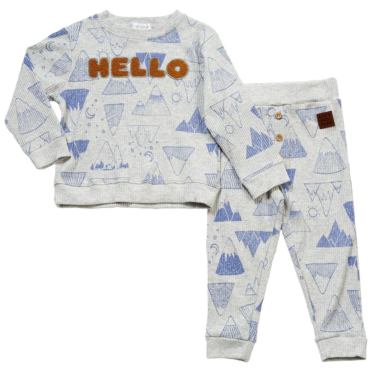 Click here for Toddler Boy Emily & Oliver Hello/Mountains Joggers... prices