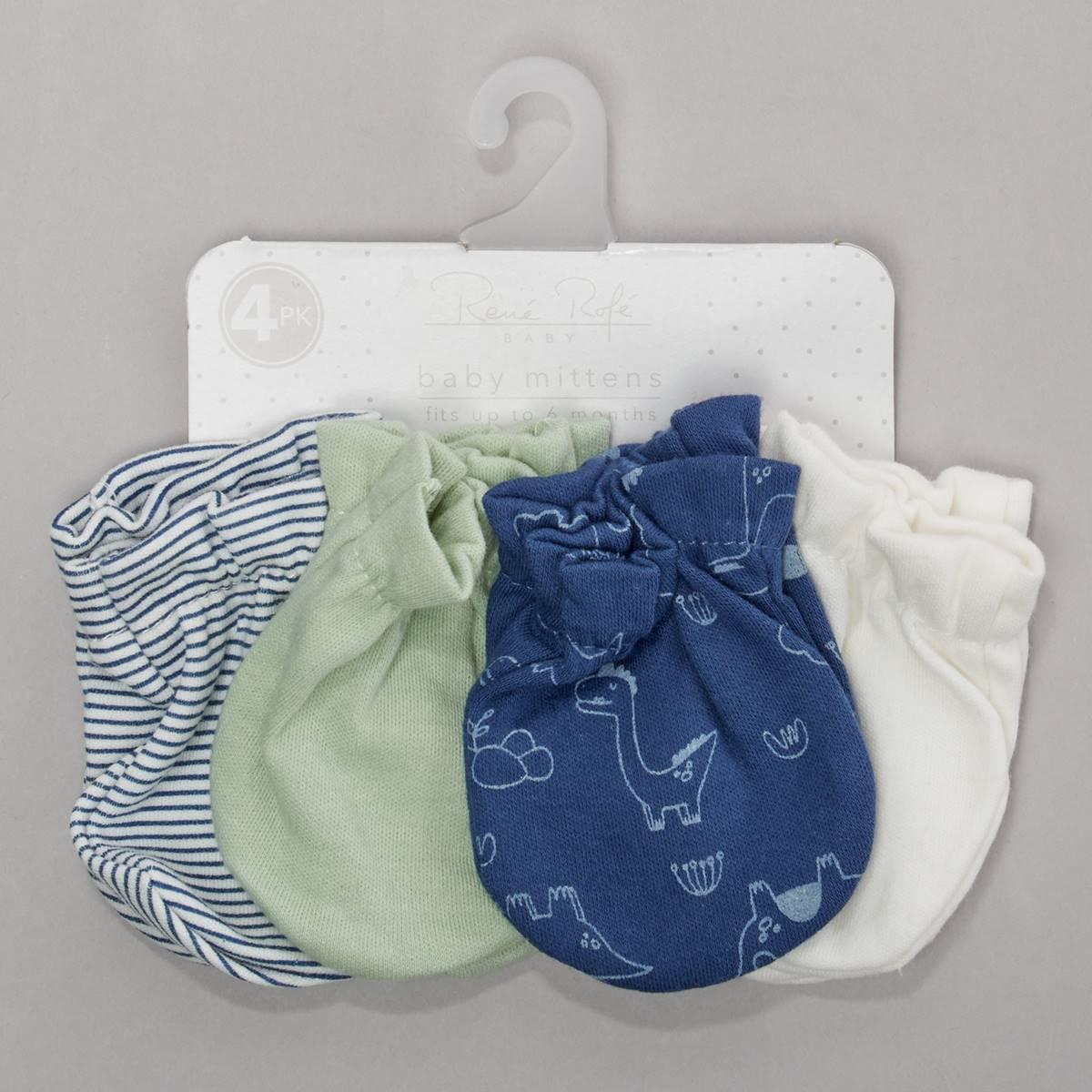 Click here for Baby Boy (NB-6M) Rene Rofe(R) 4pk. Dino Mittens prices