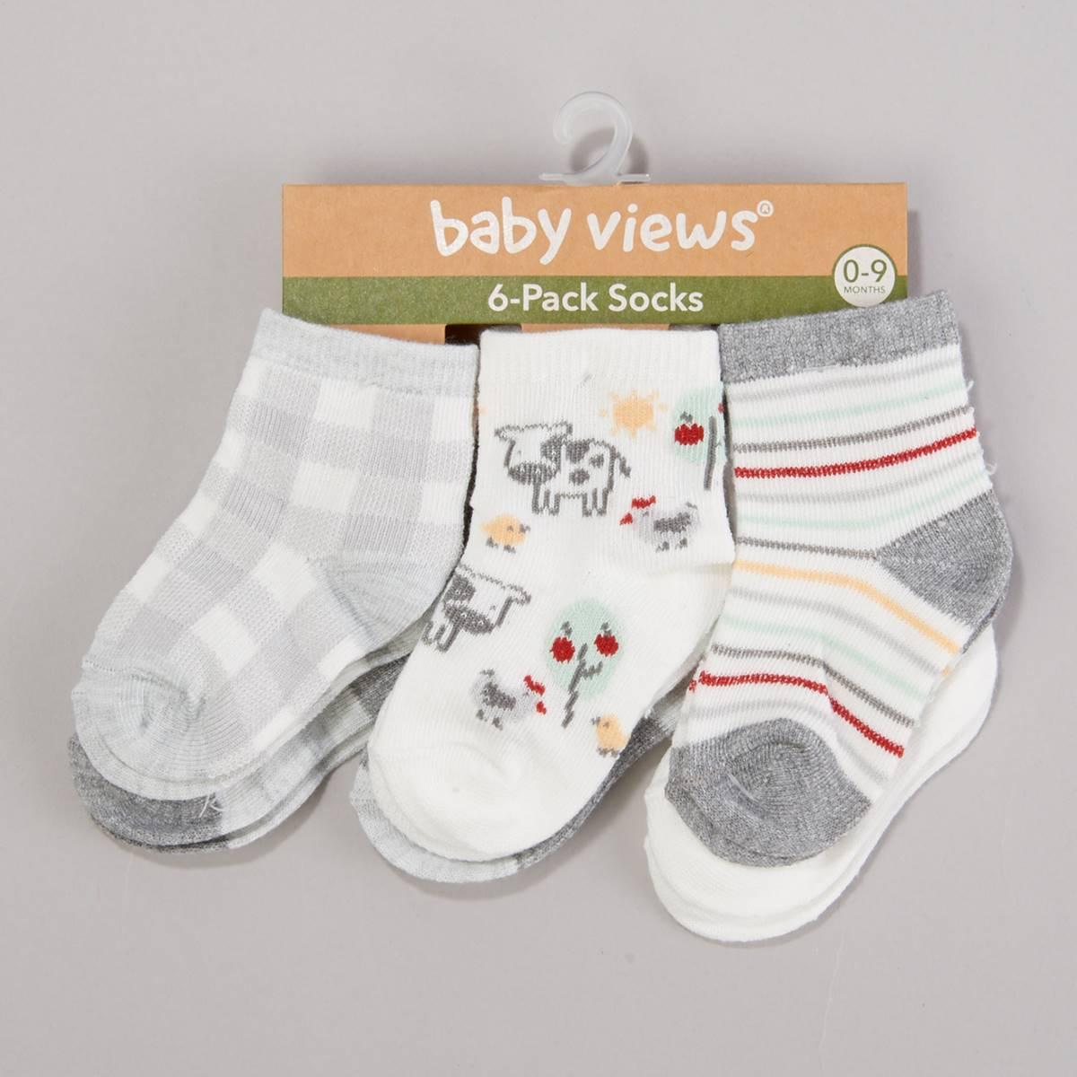 Click here for Baby Boy (NB-9M) baby views(R) 6pk. Farm Print Soc... prices