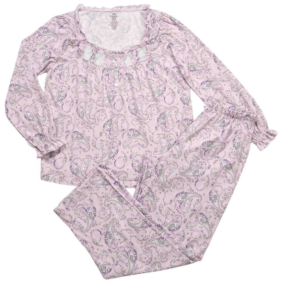 Click here for Womens Sophia by Rene Rofe(R) Long Sleeve Paisley... prices