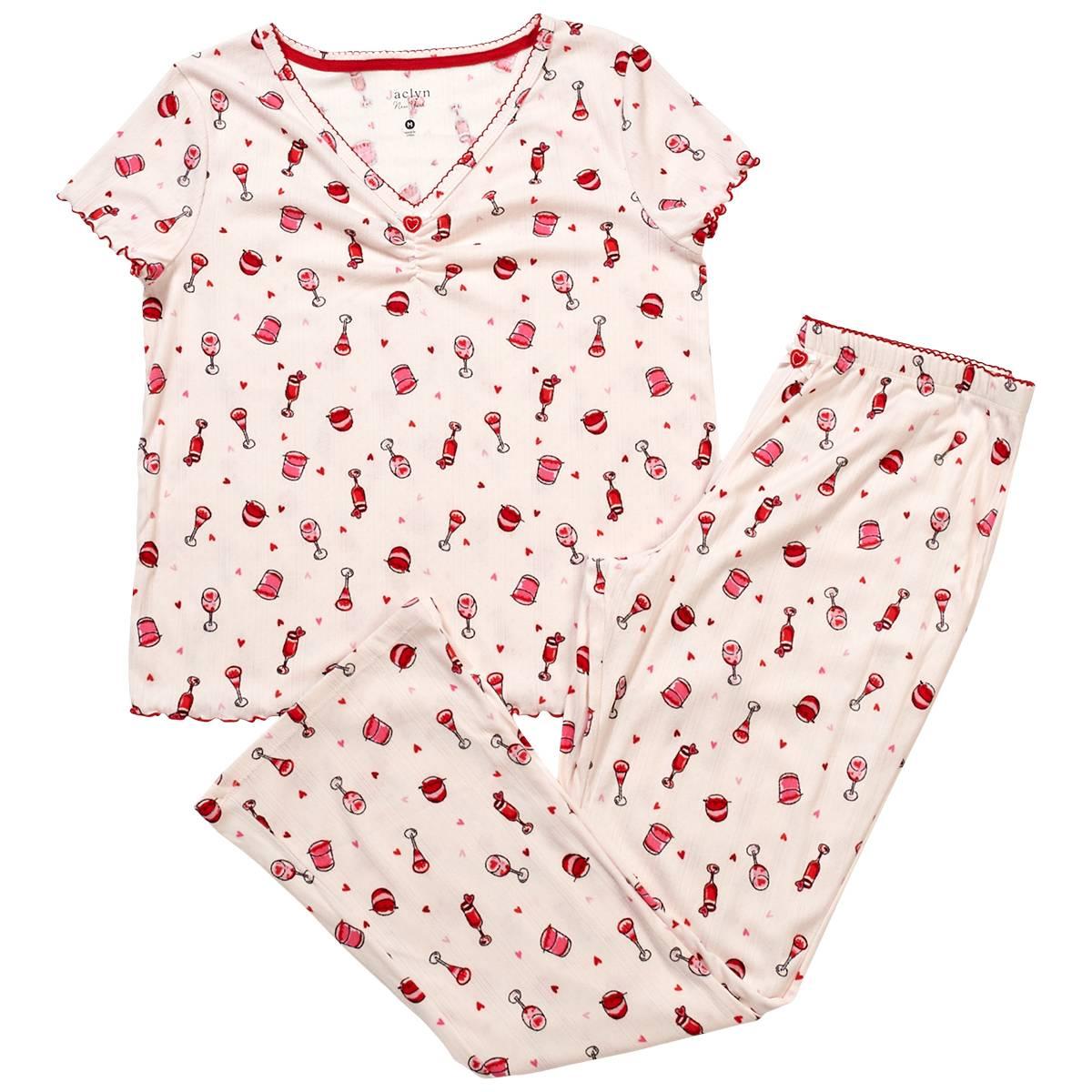 Click here for Womens Jaclyn Short Sleeve Drinks Pointelle Pajama... prices