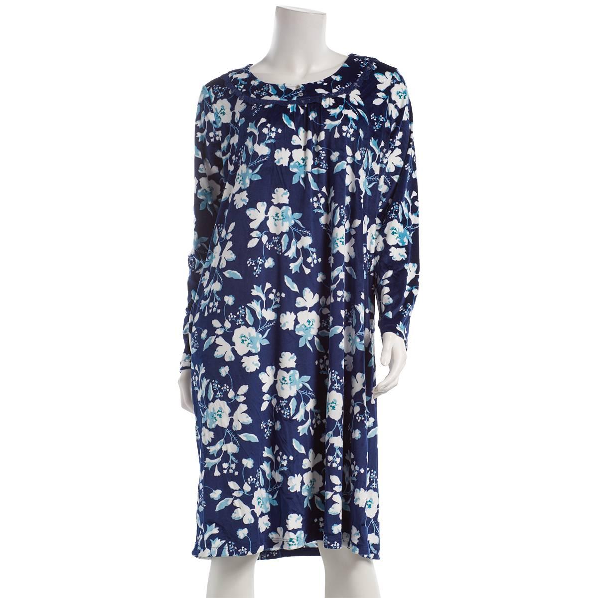 Click here for Womens Moonflower Long Sleeve Floral Picot Trim Ni... prices