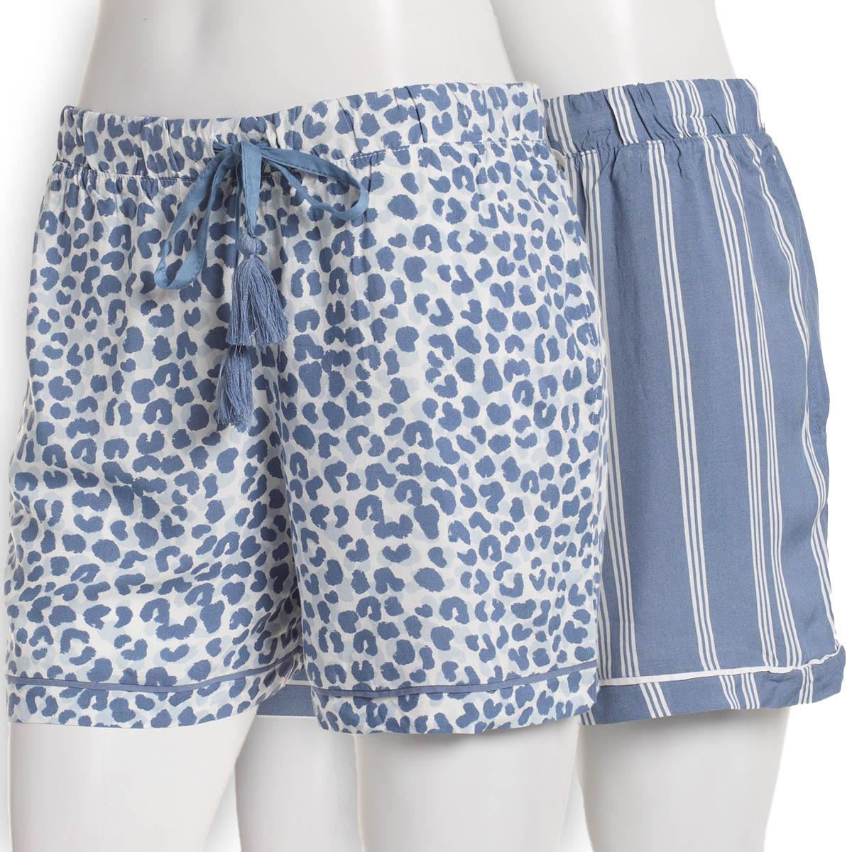 Click here for Womens Jaclyn 2pk. Animal & Stripe Pajama Shorts prices