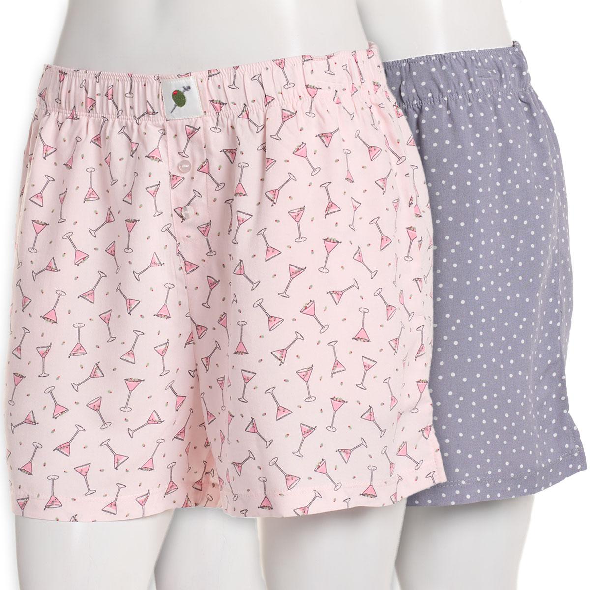 Click here for Womens Jaclyn 2pk. Martinis & Dots Boxer Pajama Sh... prices