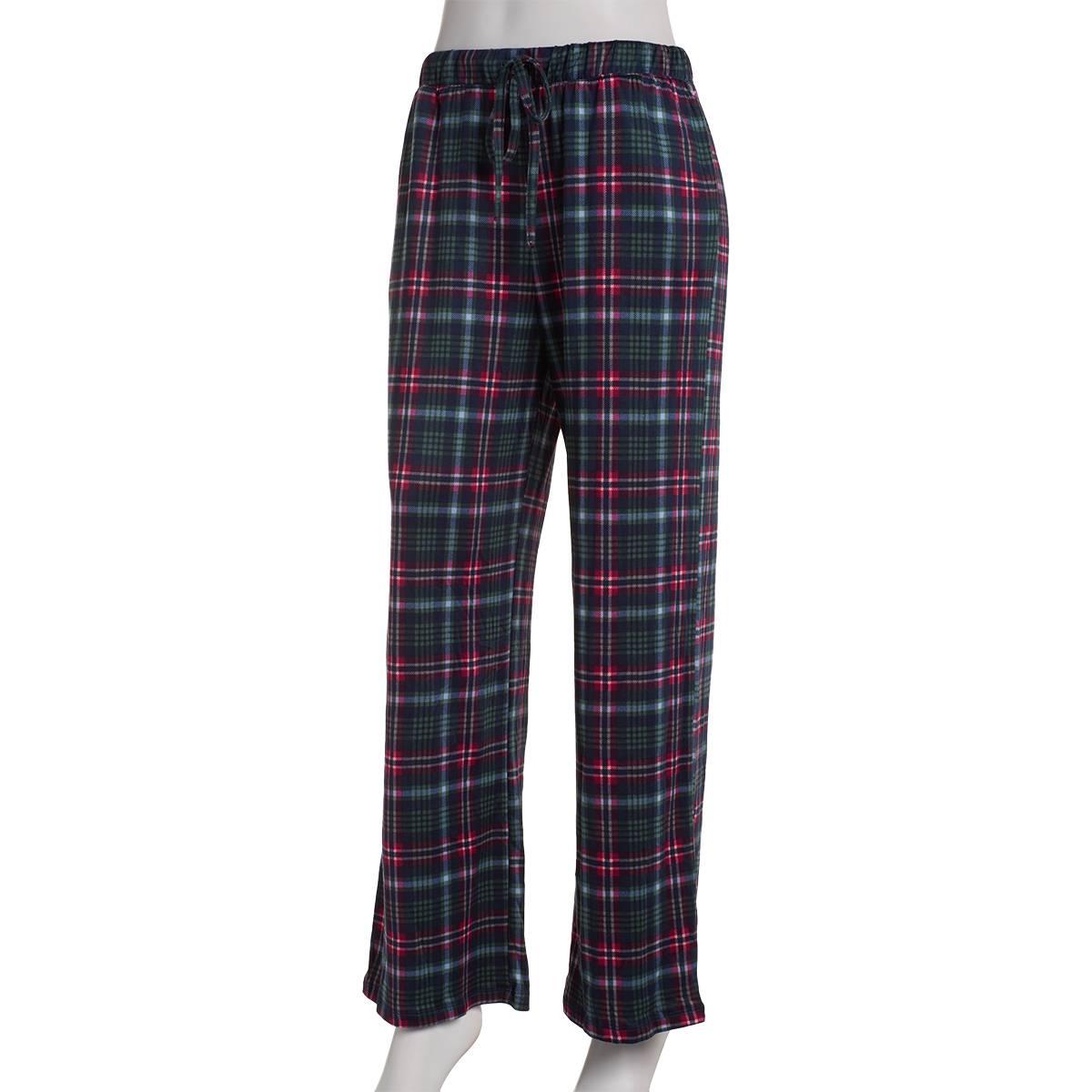 Click here for Womens Jaclyn Plaid Wide Leg Pajama Pants with Poc... prices