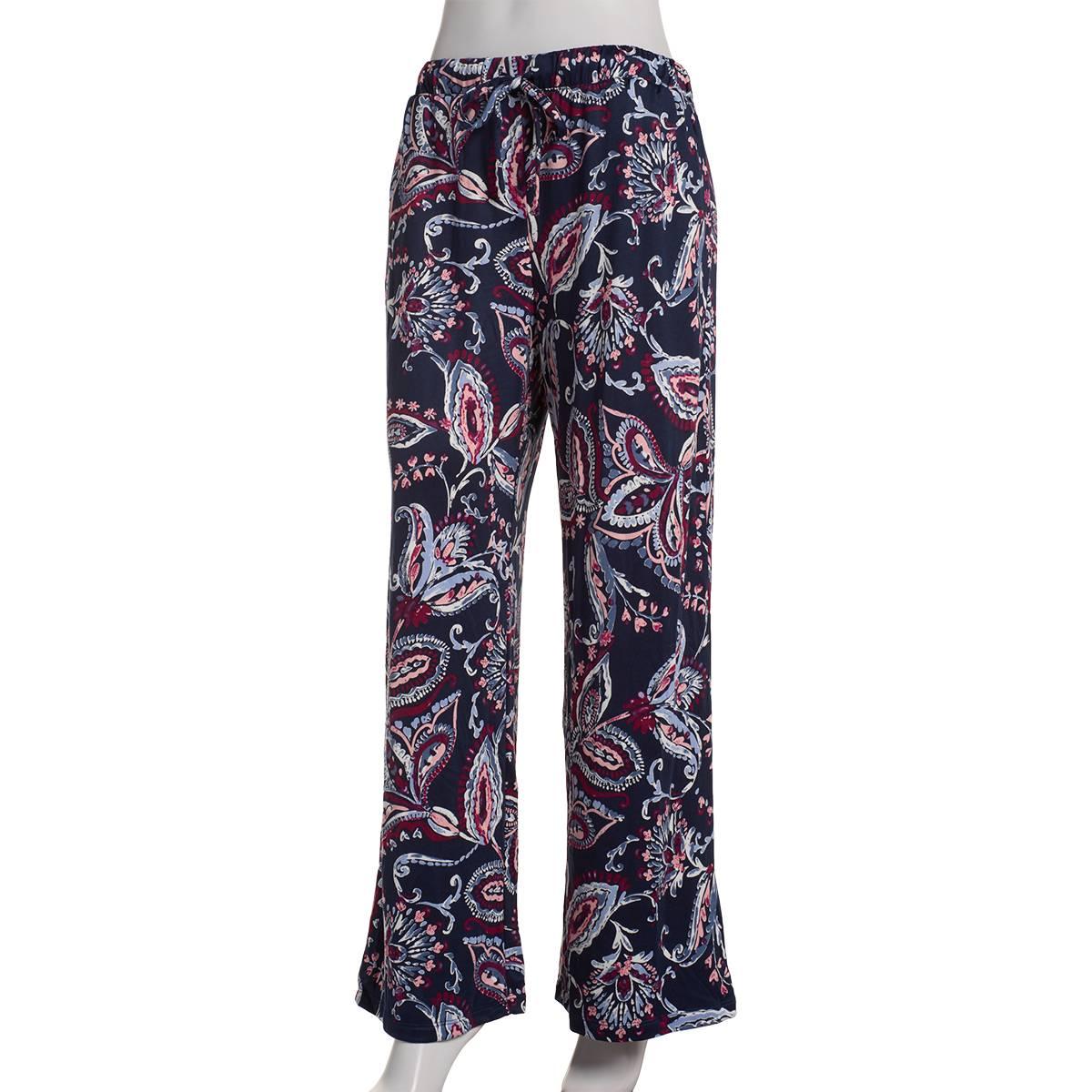 Click here for Womens Jaclyn Floral Wide Leg Pajama Pants with Po... prices