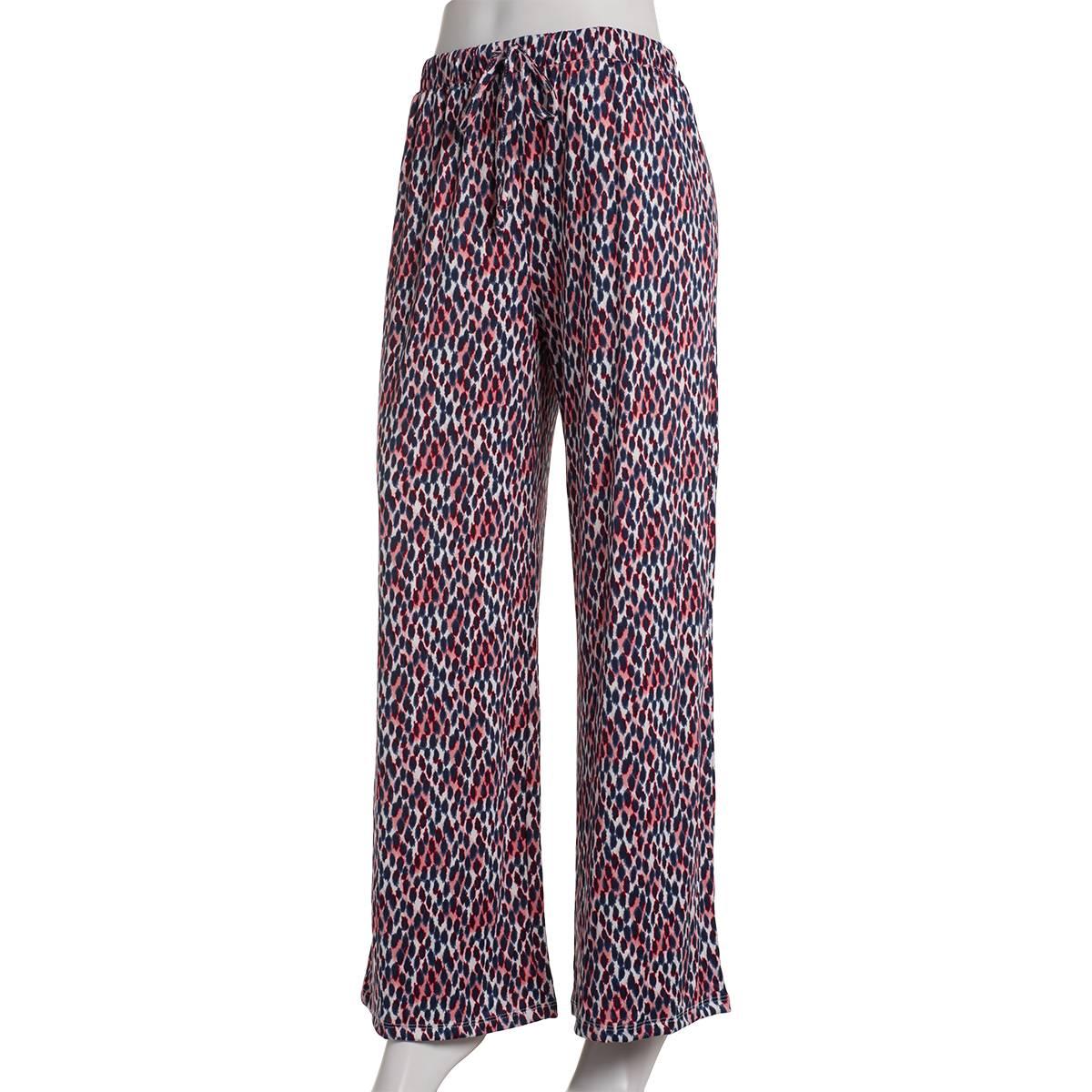 Click here for Womens Jaclyn Leopard Wide Leg Pajama Pants with P... prices