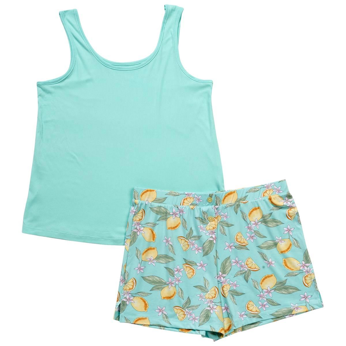 Click here for Petite Jaclyn Solid Tank & Lemon Boxer Pajama Set prices