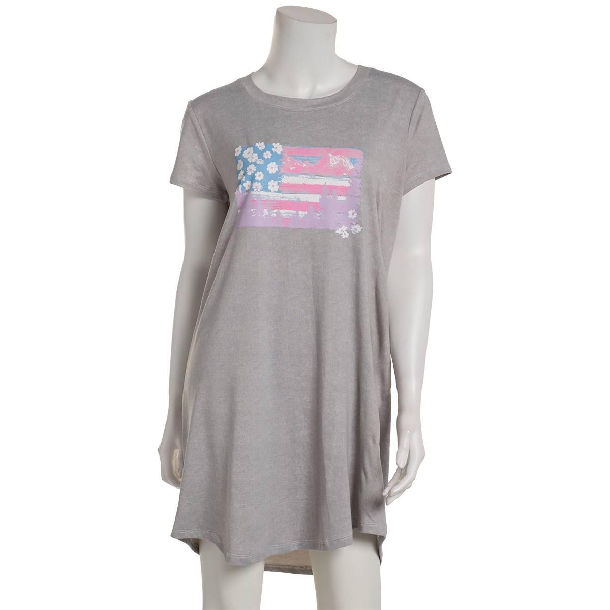 Click here for Womens Jaclyn Short Sleeve Patriotic Flag Nightshi... prices