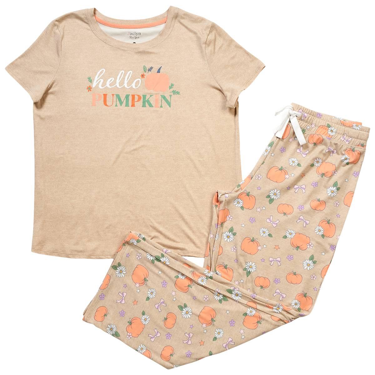 Click here for Womens Jaclyn Hello Pumpkin Pajama Set prices