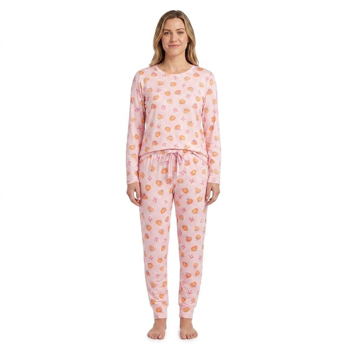 Click here for Womens Sincerely Jules Pumpkins & Bows Joggers Paj... prices
