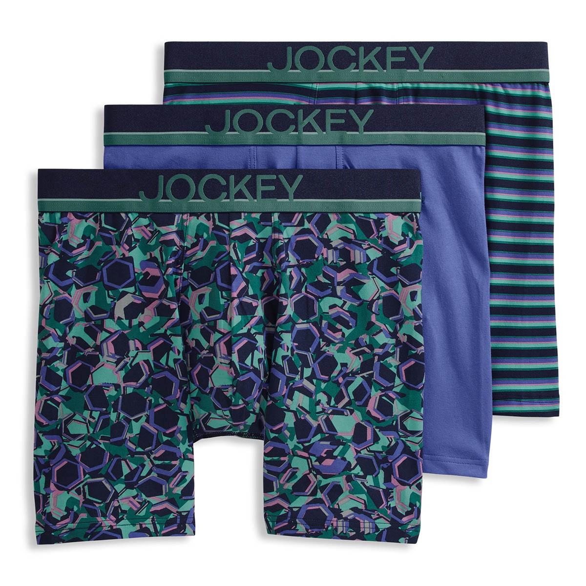 Click here for Mens Jockey(R) 3pk. True Style 6in. Geometric/Stri... prices