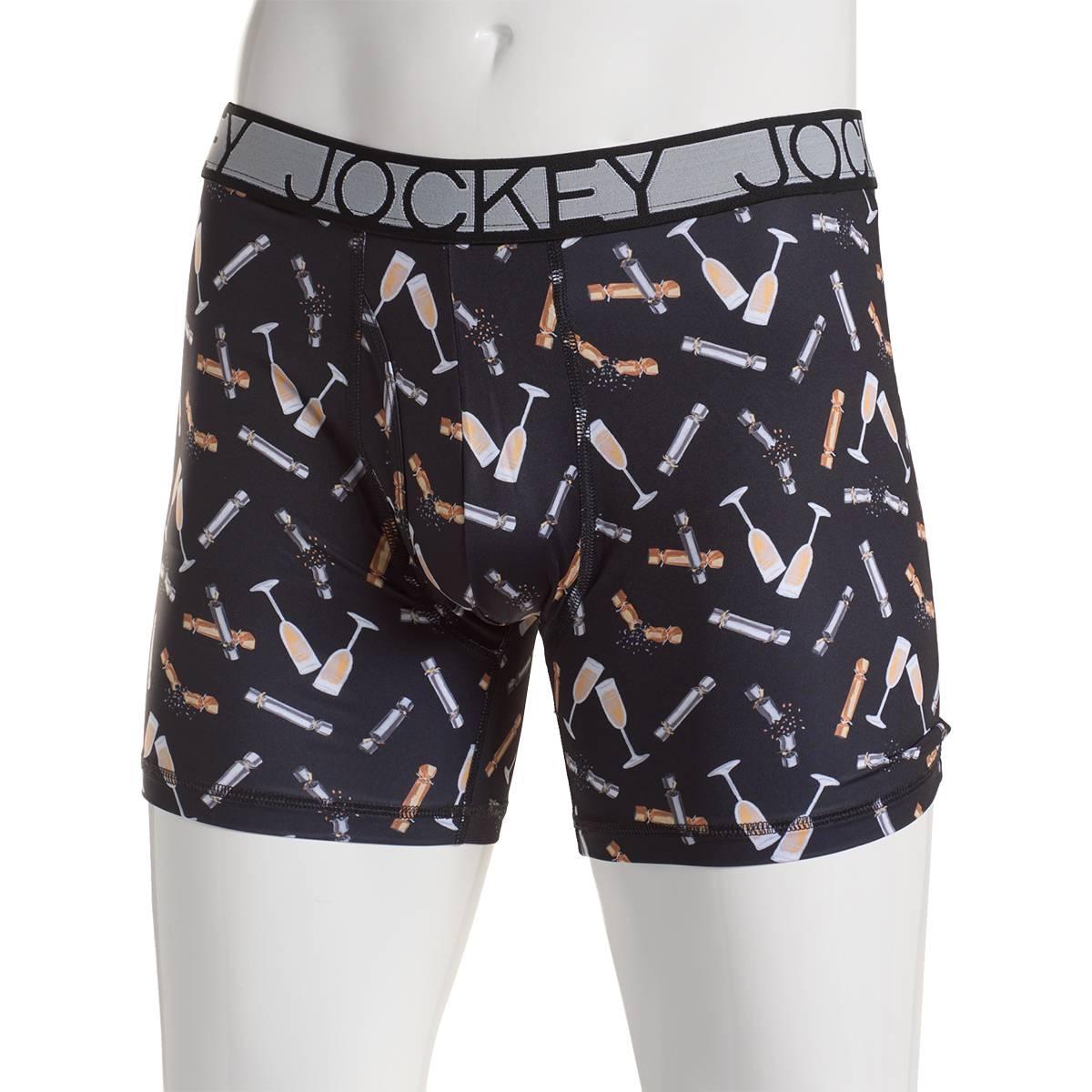 Click here for Mens Jockey Champagne Boxer Briefs - Black prices