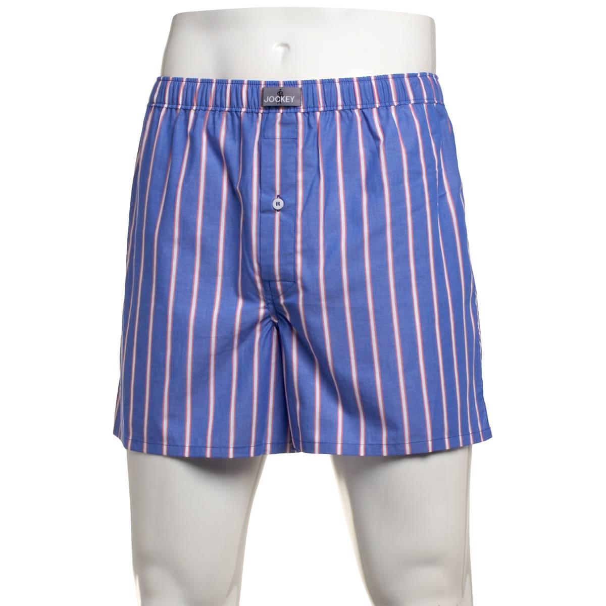 Click here for Mens Jockey(R) Blue Stripe Single Woven Boxers prices