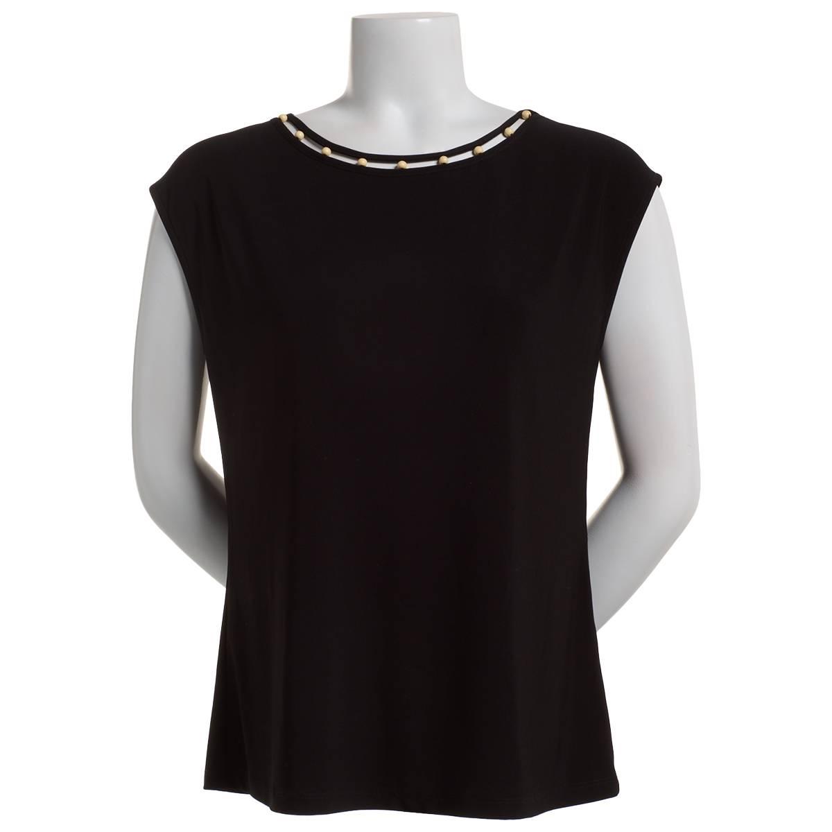 Click here for Plus Size Kasper Extended Shoulder Wood Beaded Nec... prices