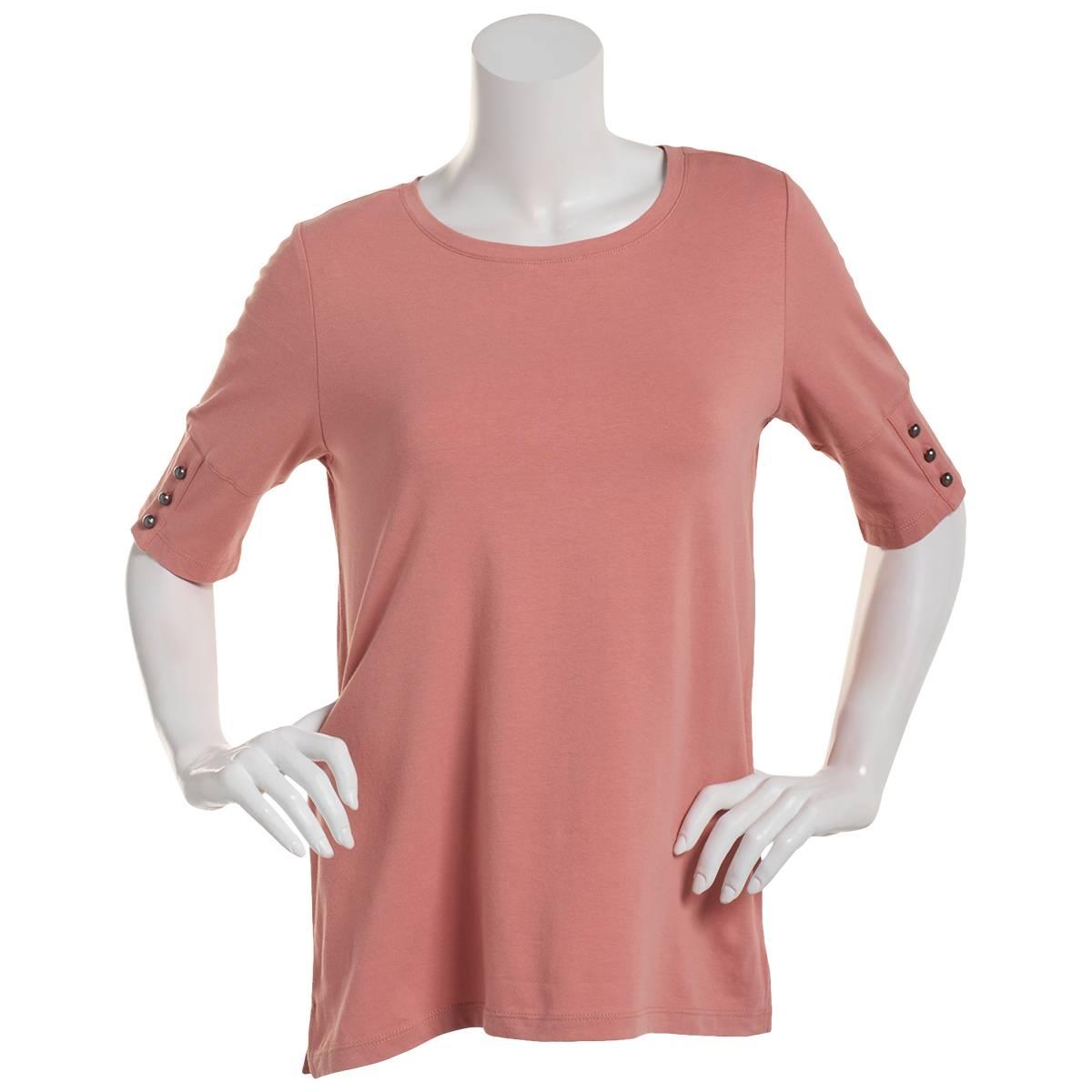 Click here for Womens Kasper Short Sleeve Button Tee prices