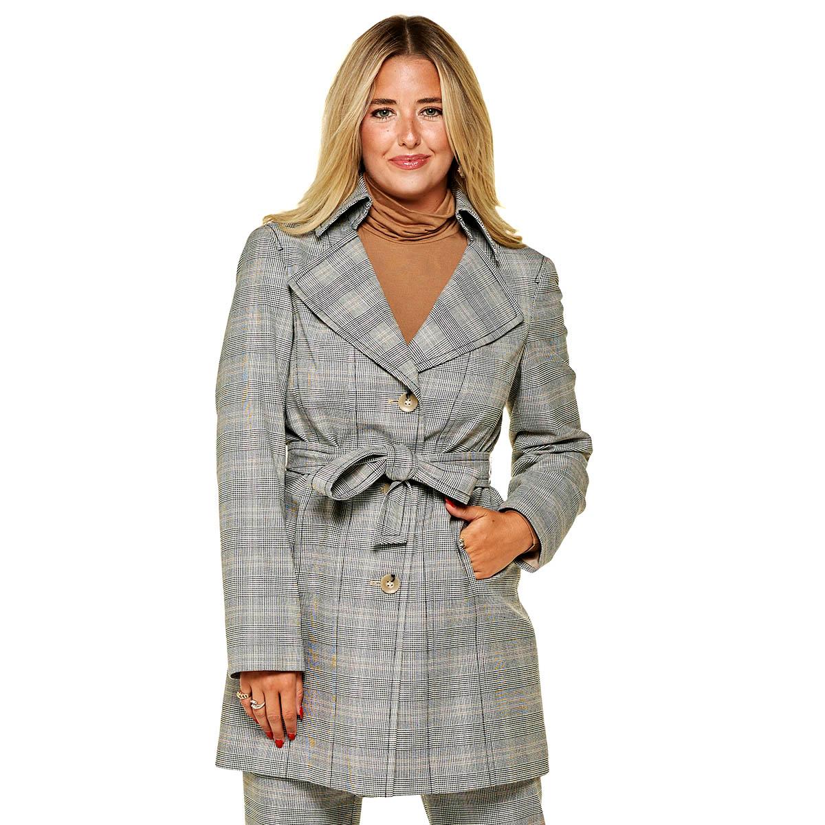 Click here for Plus Size Kasper Long Sleeve Button Front Belt Pla... prices