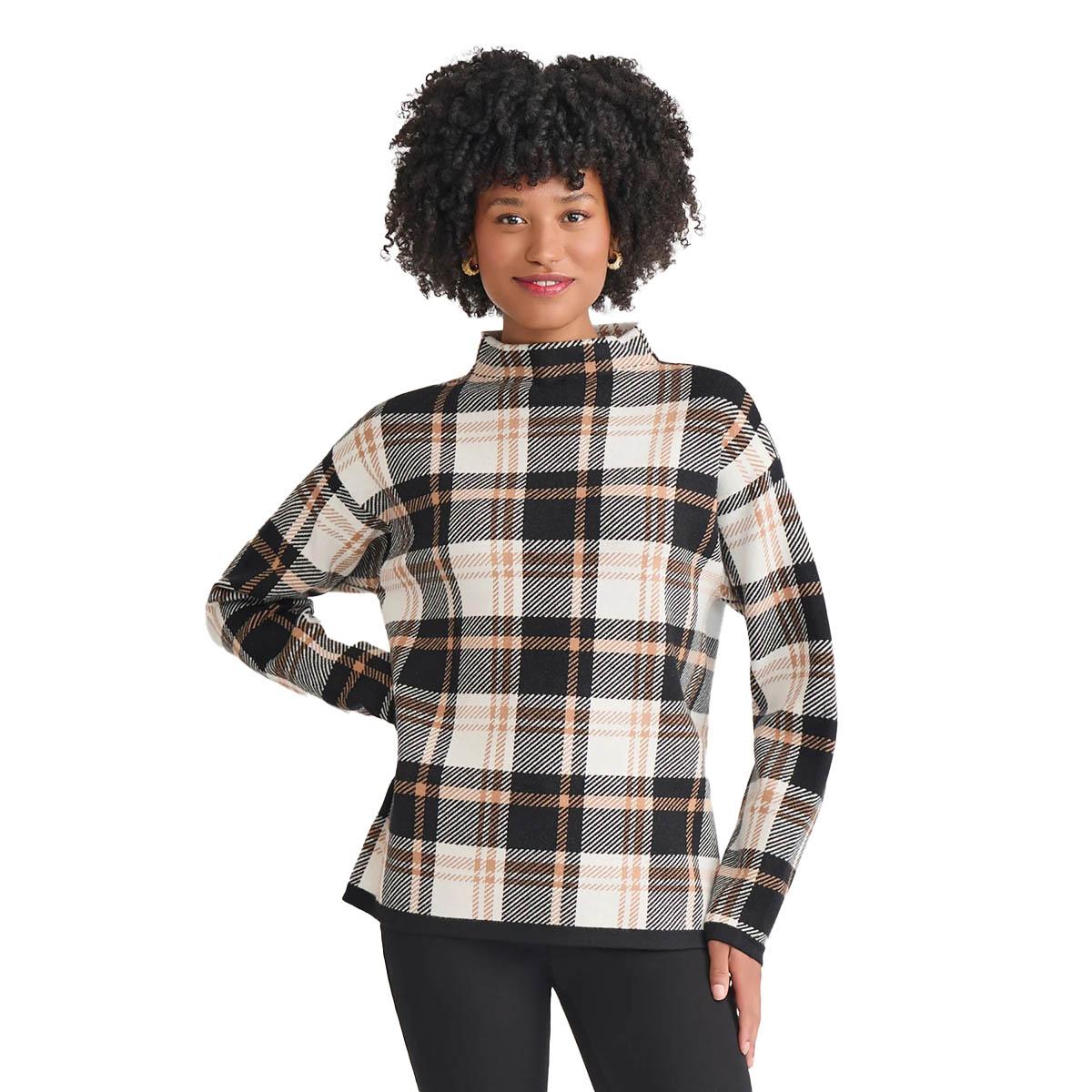Click here for Womens Jones New York Long Sleeve Birdseye Plaid S... prices