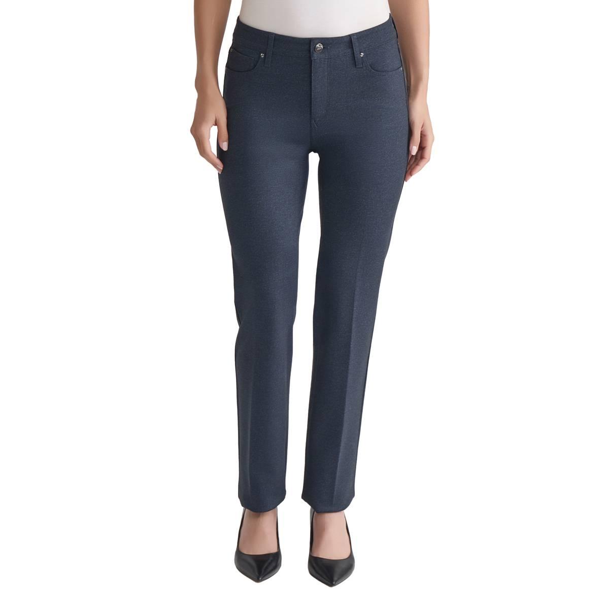 Jones New York Womens Lexington Slim-Leg Denim Jeans - Pacific Navy Multi