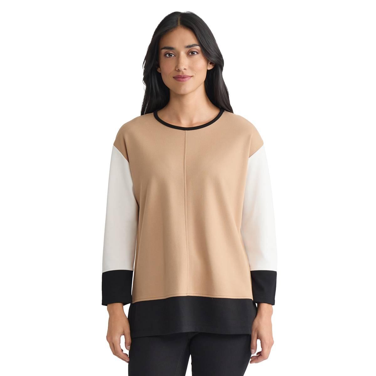 Click here for Womens Jones New York 3/4 Sleeve Color Block Tunic... prices