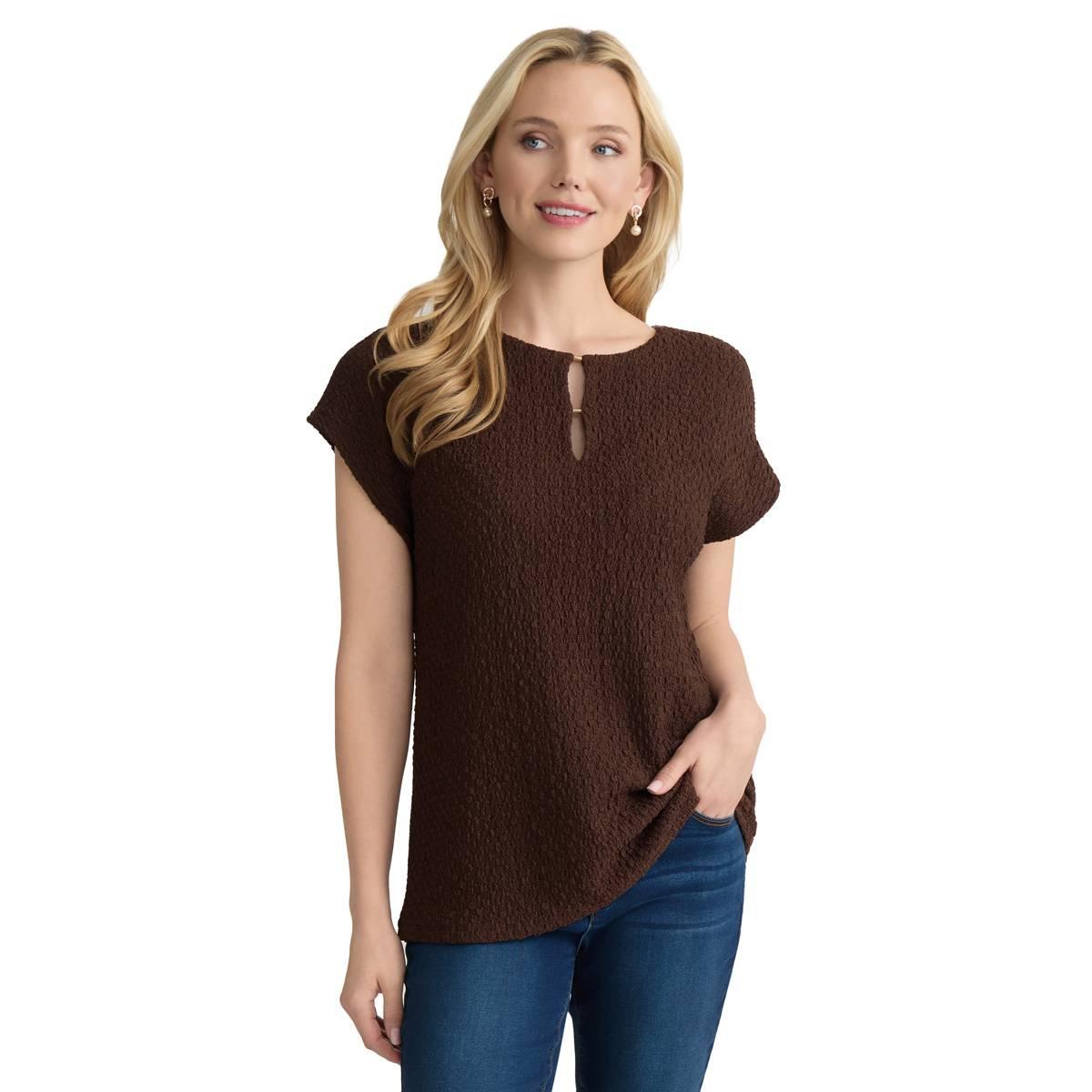 Click here for Petite Jones New York Cap Sleeve Keyhole Neck Text... prices