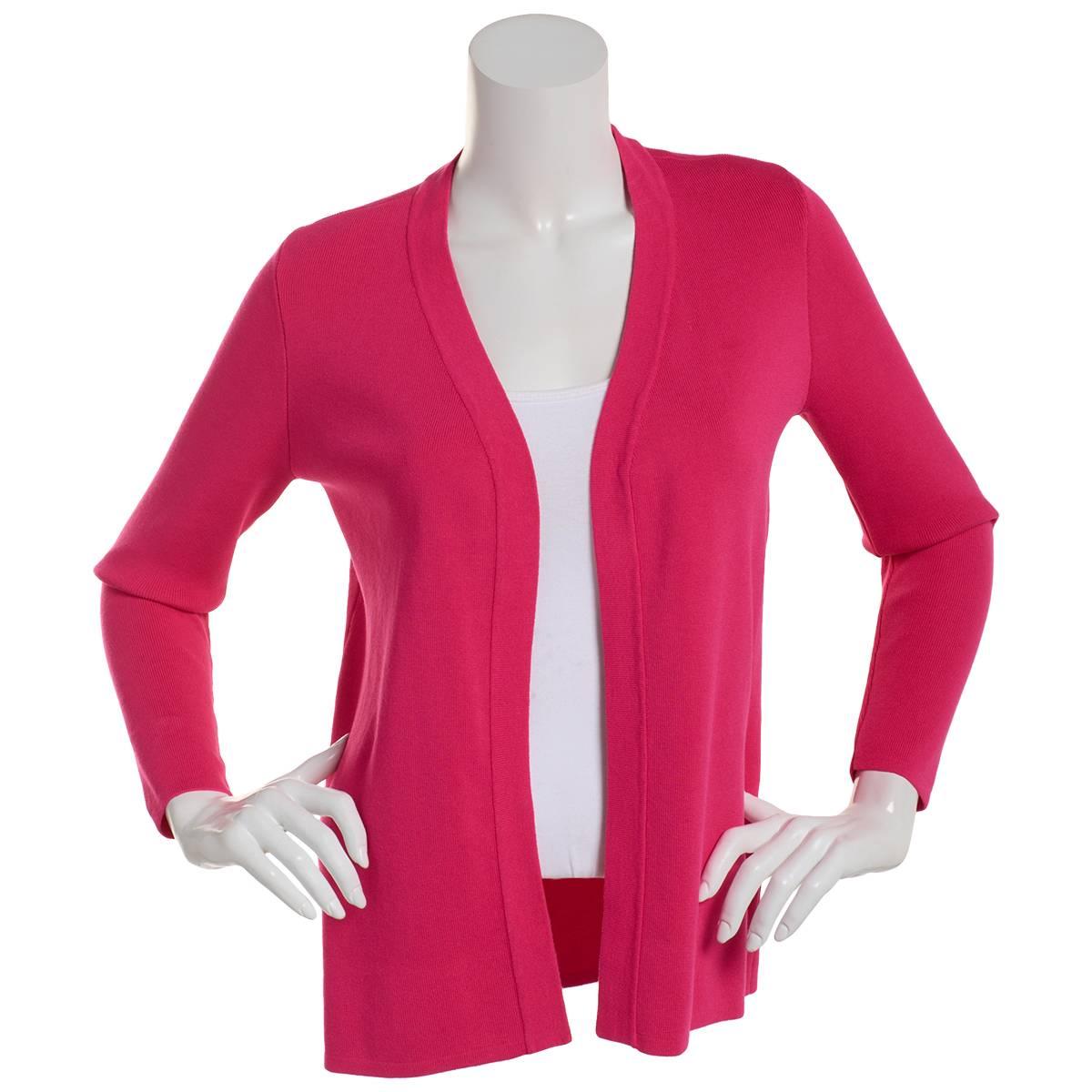 Click here for Petite Anne Klein Newport Kissing Solid Open Front... prices