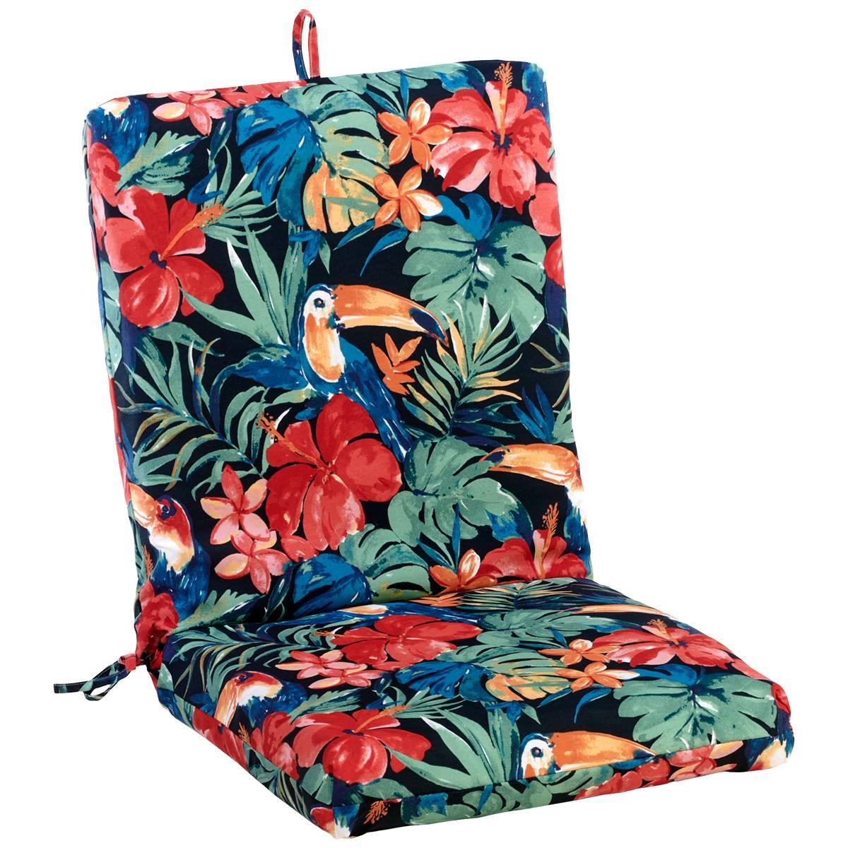 Click here for Jordan Manufacturing Hibiscus Chair Pad - Black prices
