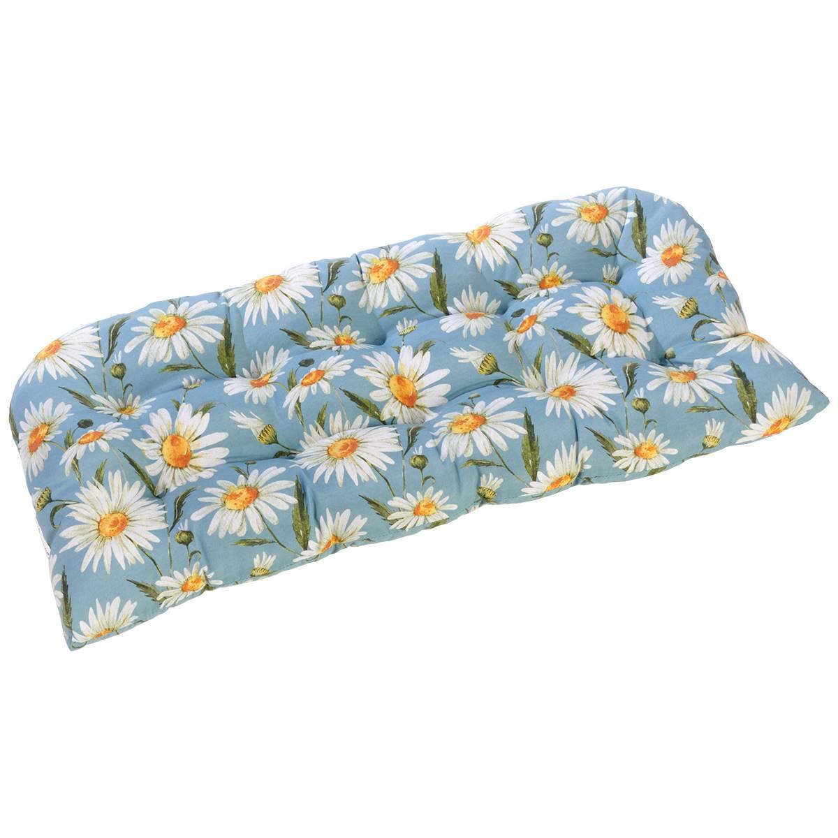 Click here for Jordan Manufacturing Daisies Wicker Settee Cushion... prices